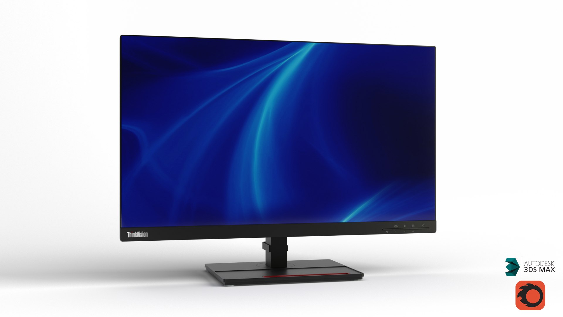 Lenovo ThinkVision T27h-20 Computer Monitor 3D model - TurboSquid 2080510