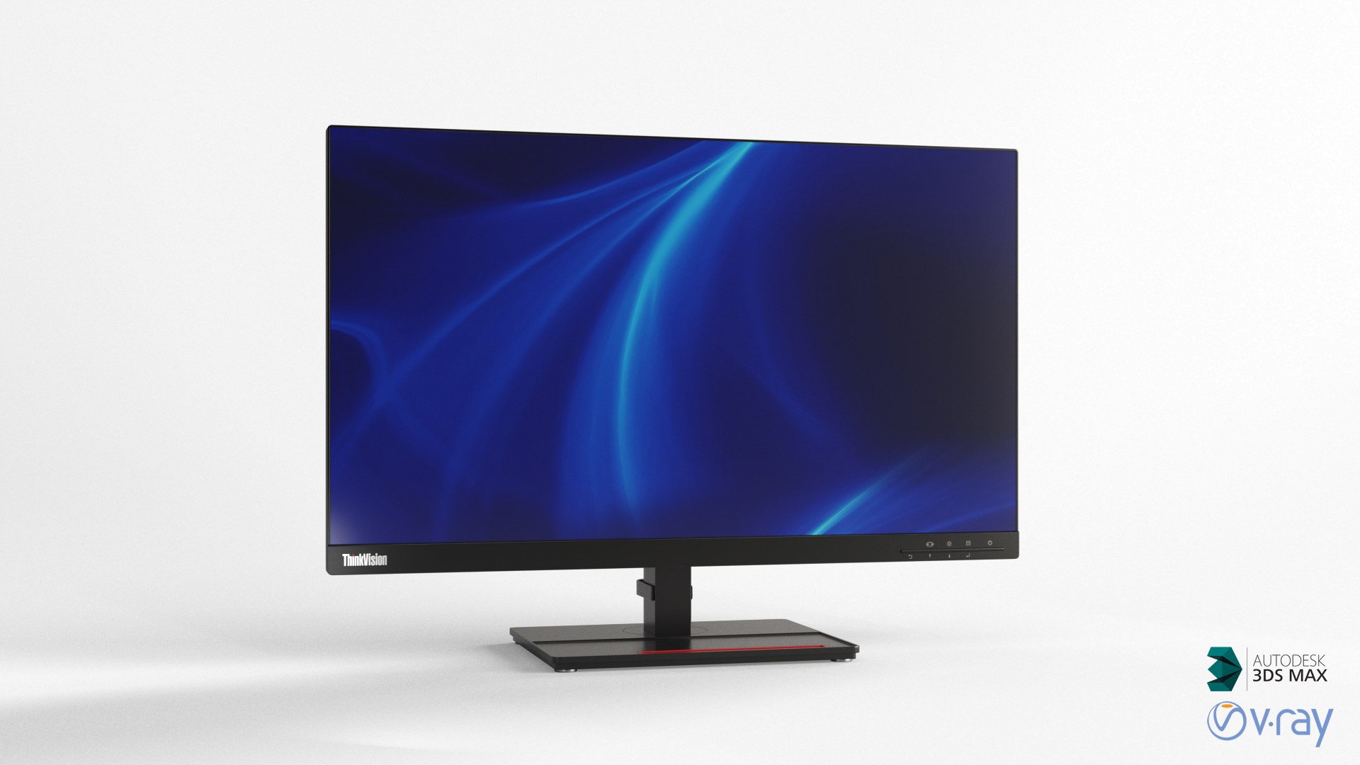Lenovo ThinkVision T27h-20 Computer Monitor 3D model - TurboSquid 2080510