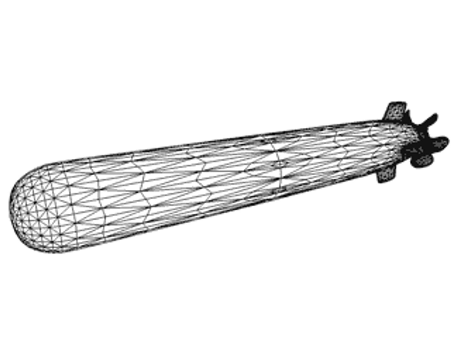 Torpedo Missile 3d Model