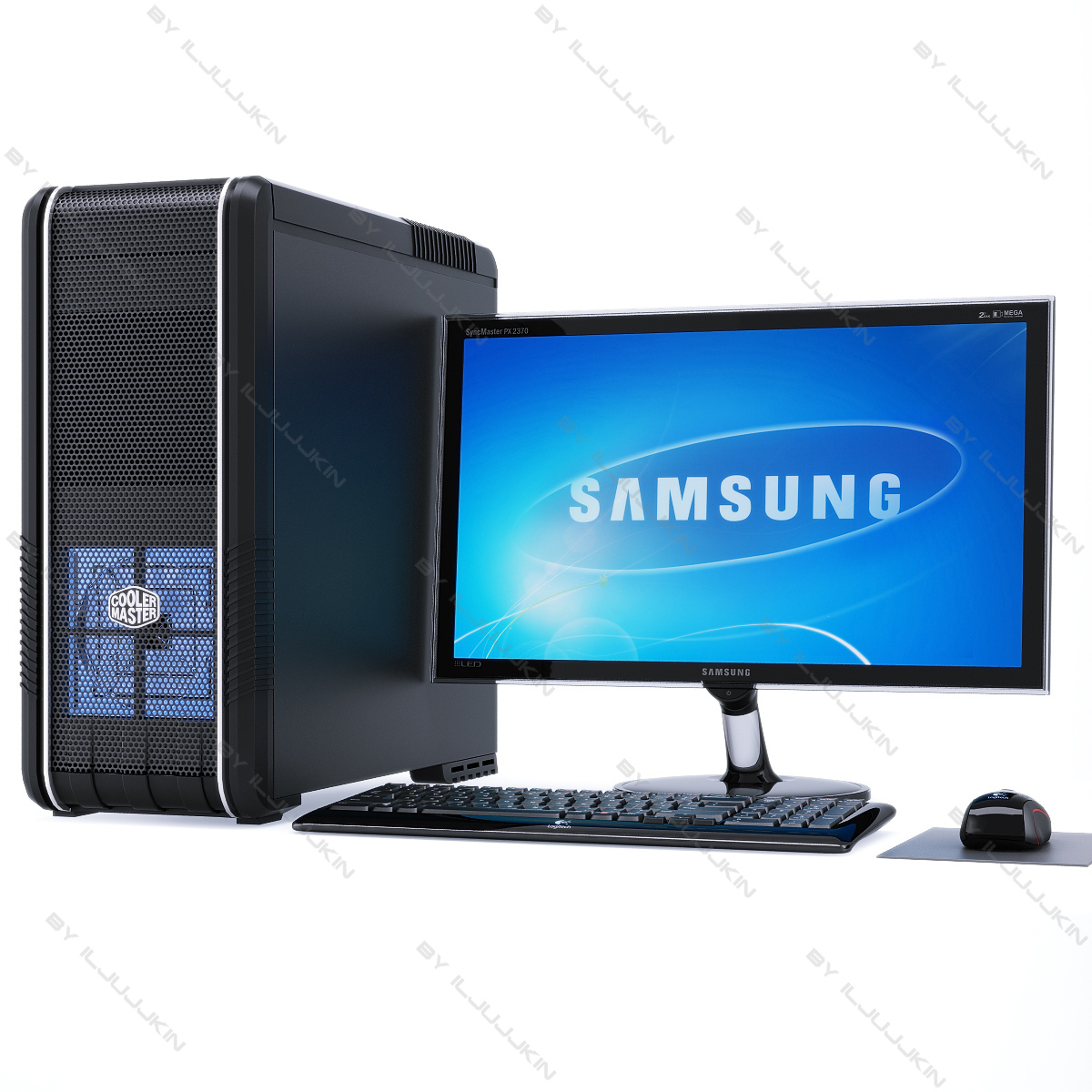 3d model of computer monitor