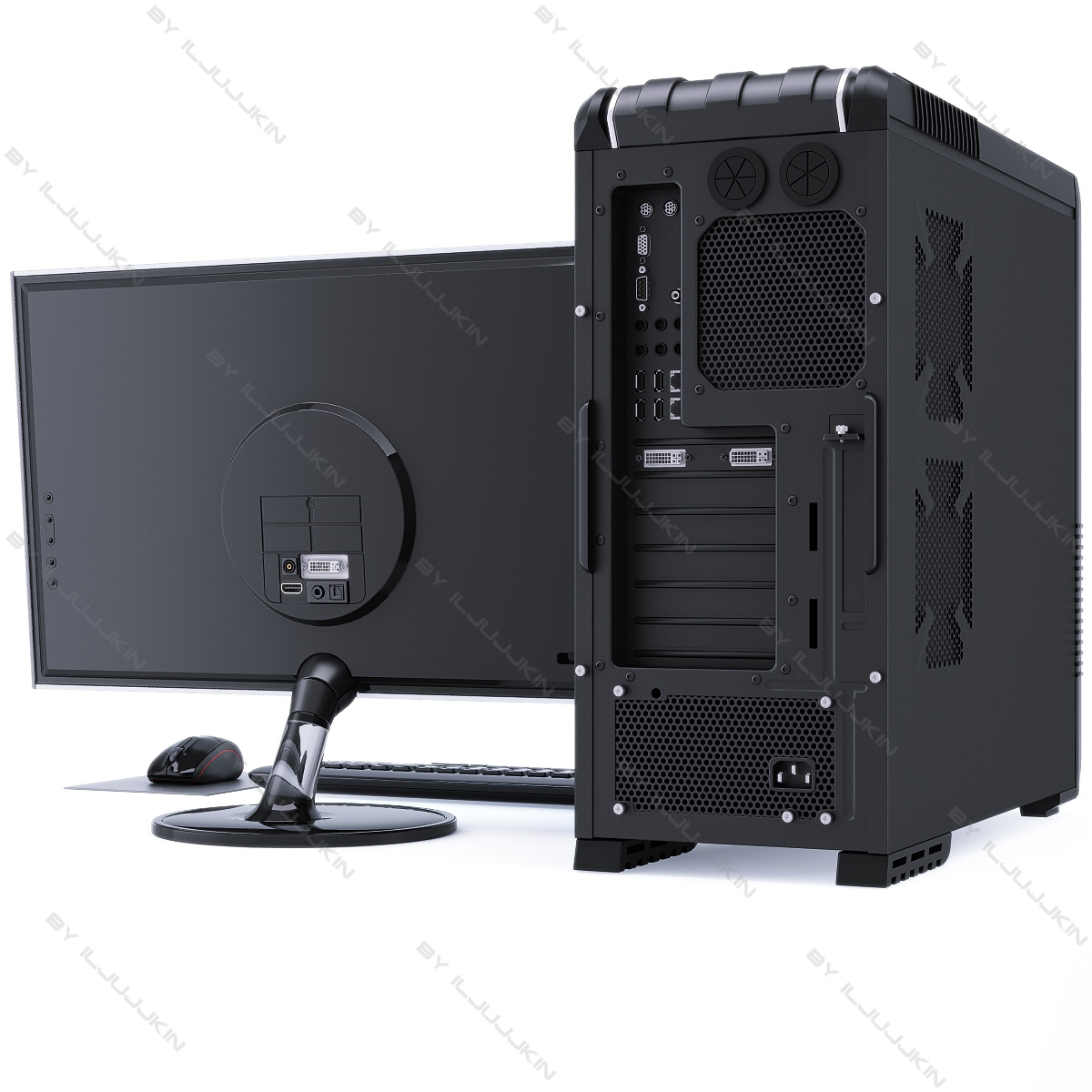 3d model of computer monitor