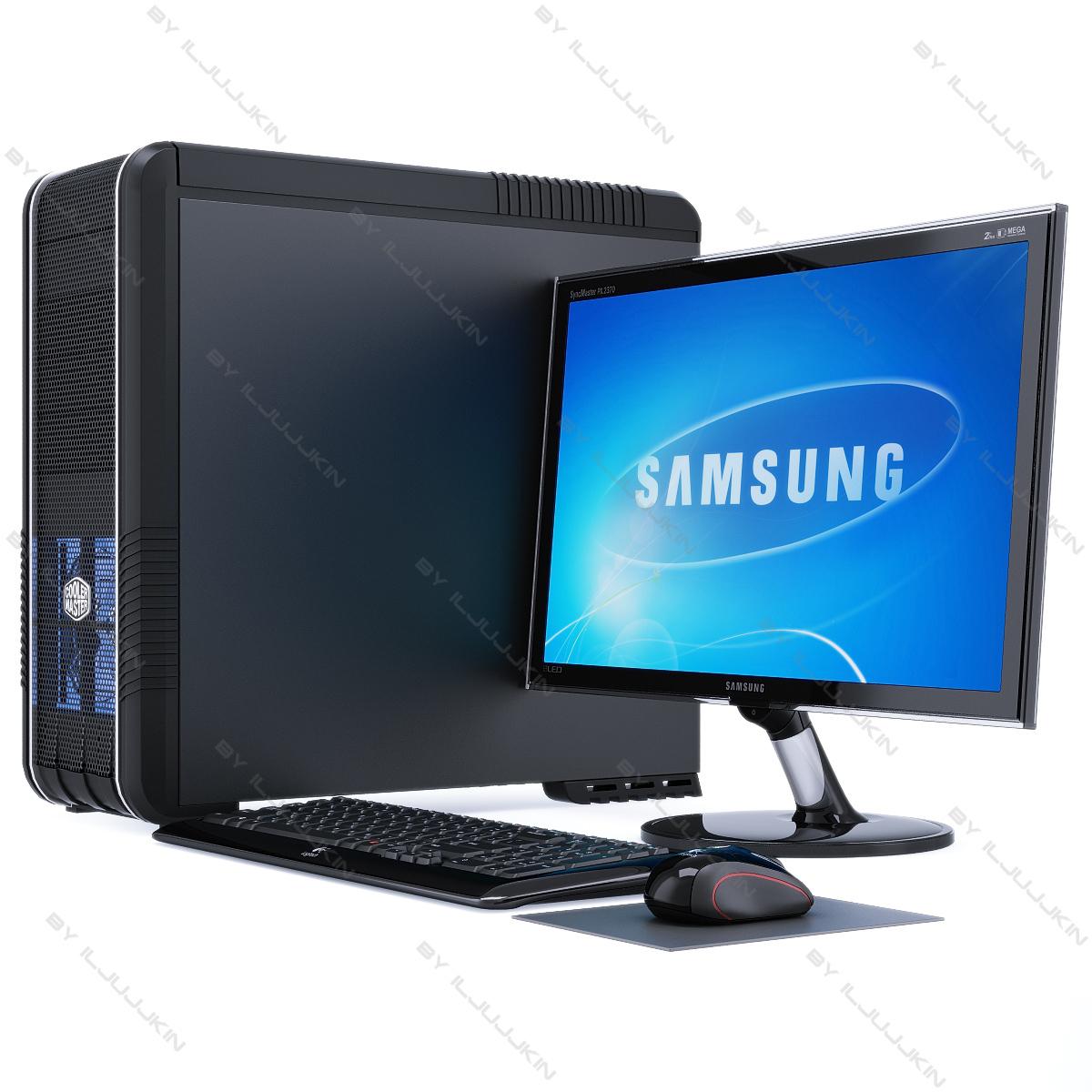3d model of computer monitor