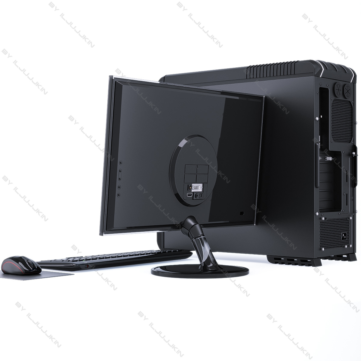 3d model of computer monitor