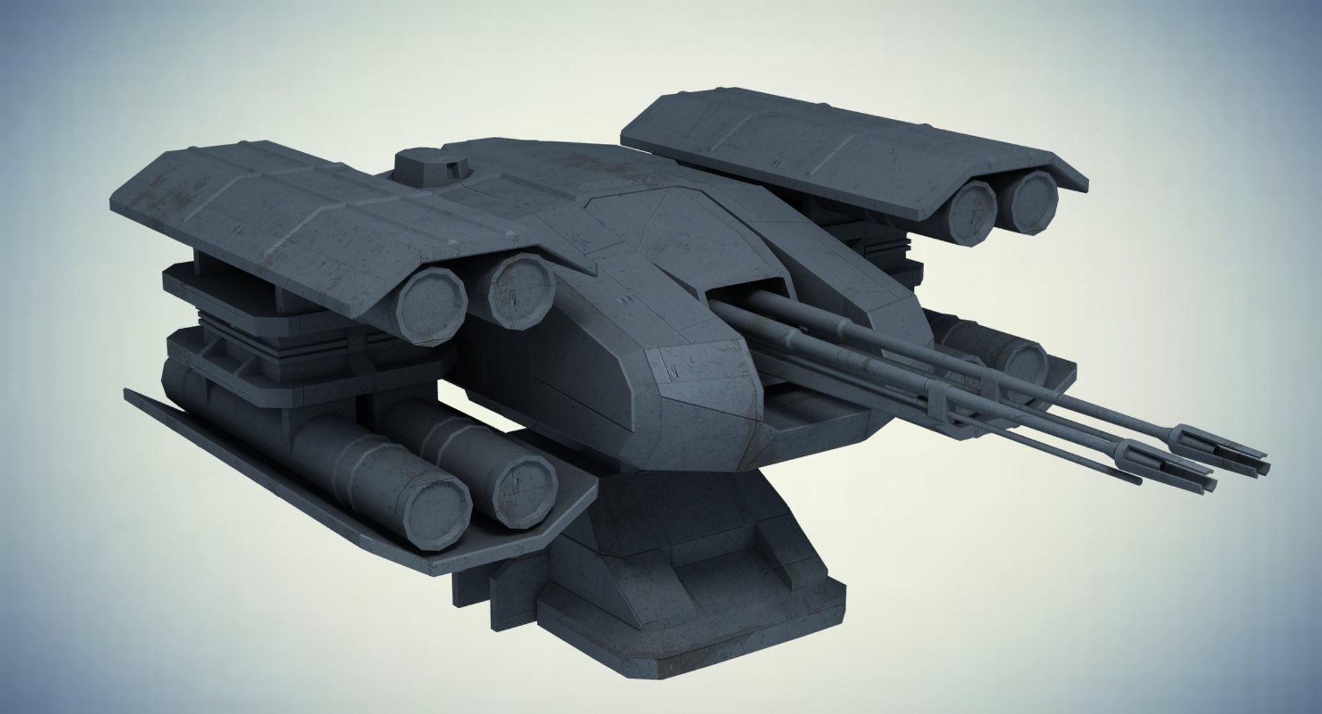 3d Model Sci-fi Turret Dt 16