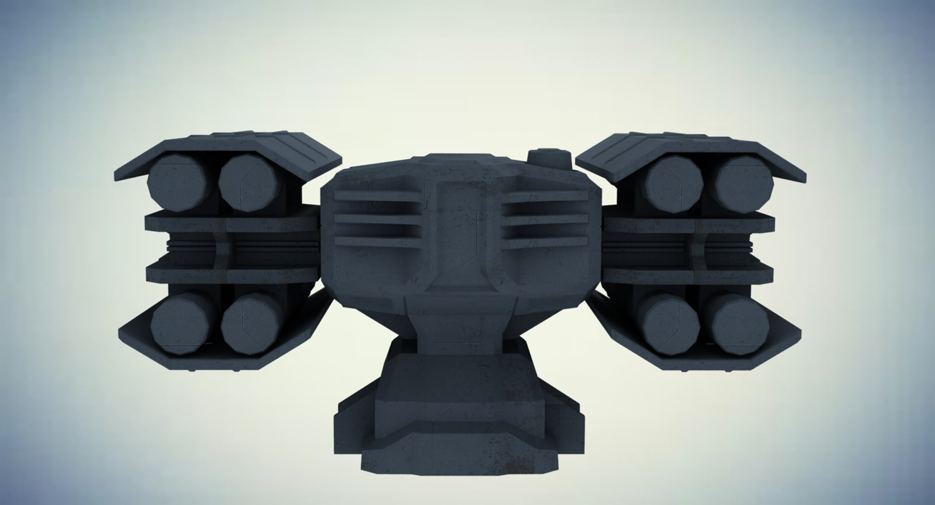 3d Model Sci-fi Turret Dt 16