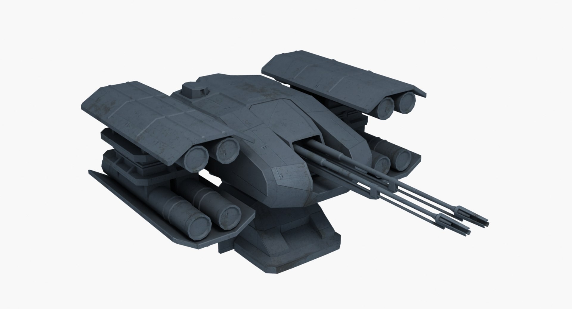 3d Model Sci-fi Turret Dt 16