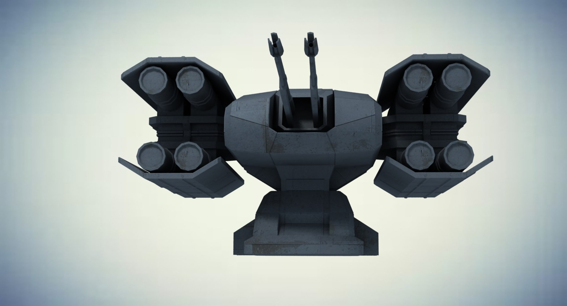 3d Model Sci-fi Turret Dt 16