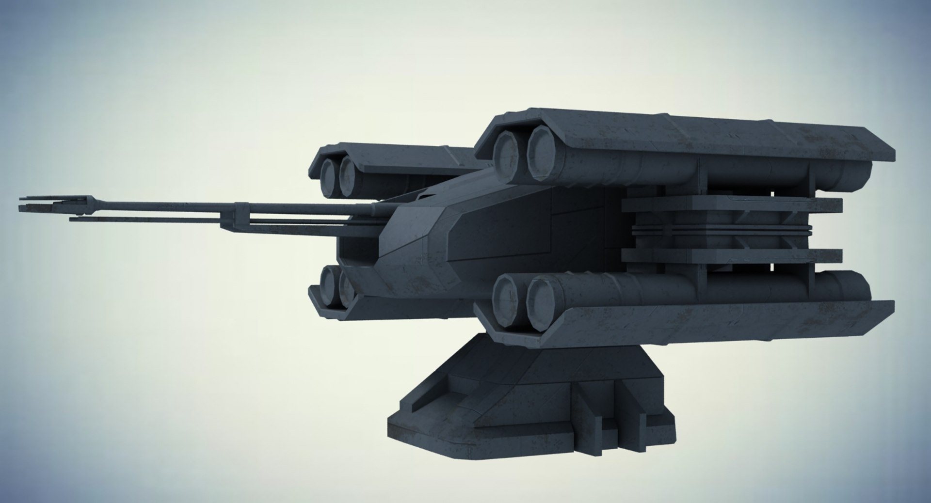 3d Model Sci-fi Turret Dt 16