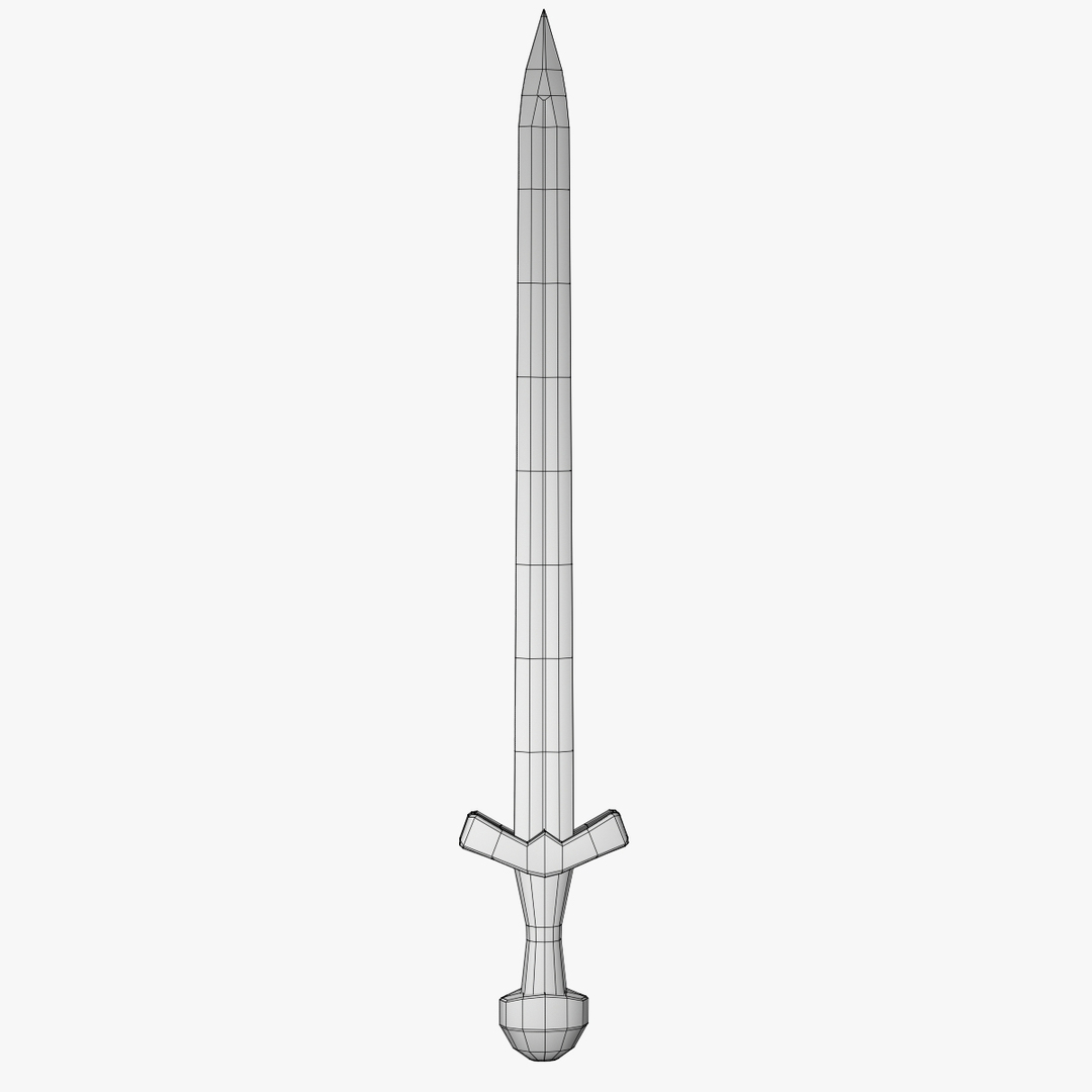 3d Model Viking Runic Sword