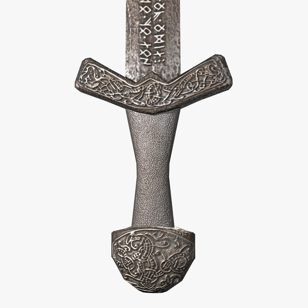 3d Model Viking Runic Sword