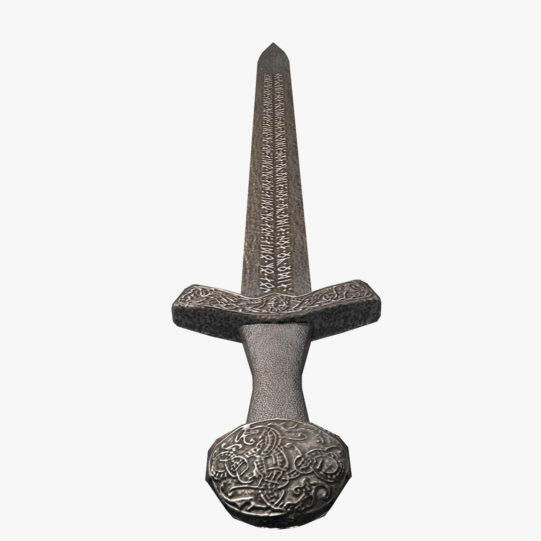 3d Model Viking Runic Sword