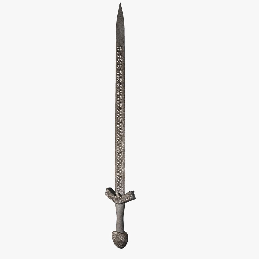 3d Model Viking Runic Sword