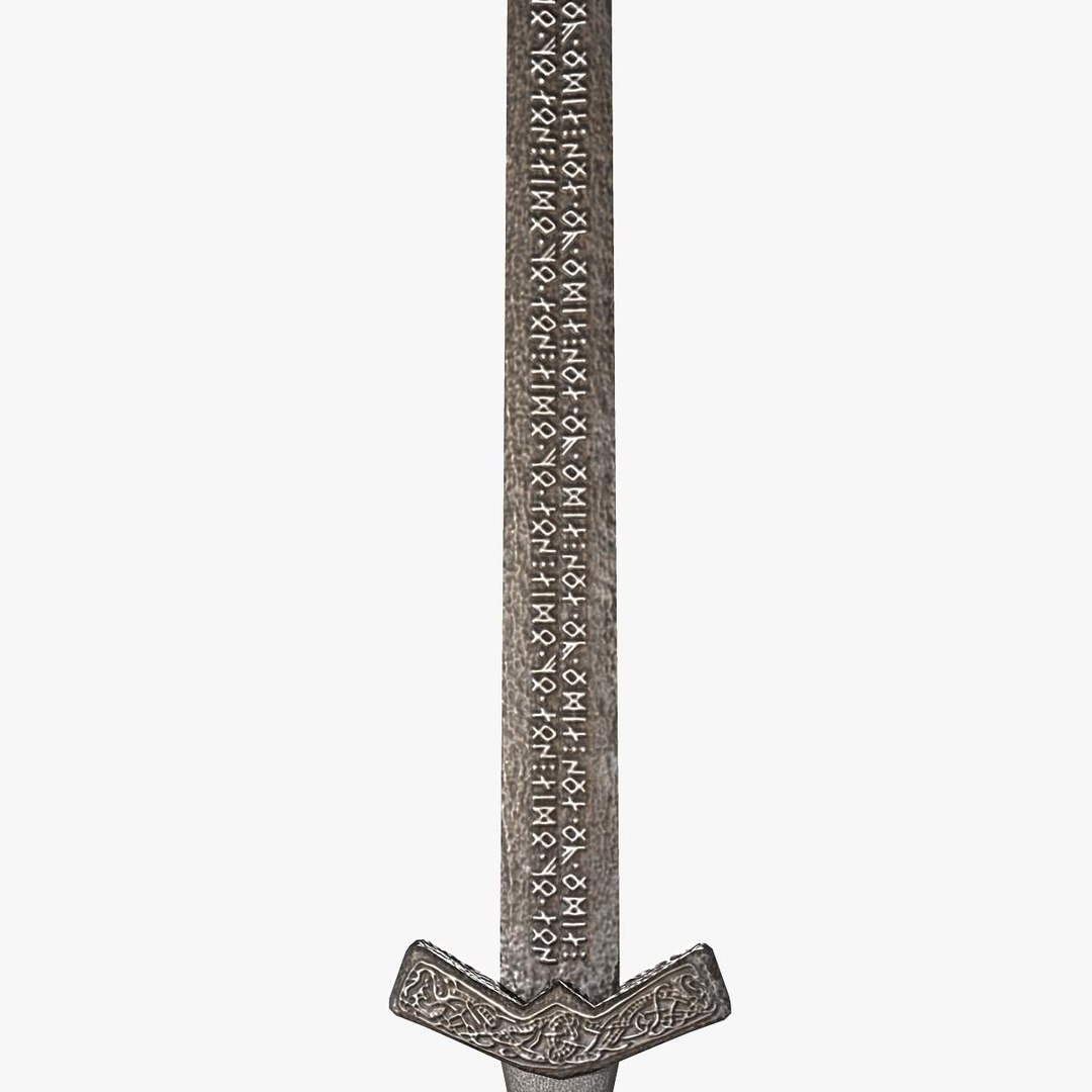 3d Model Viking Runic Sword