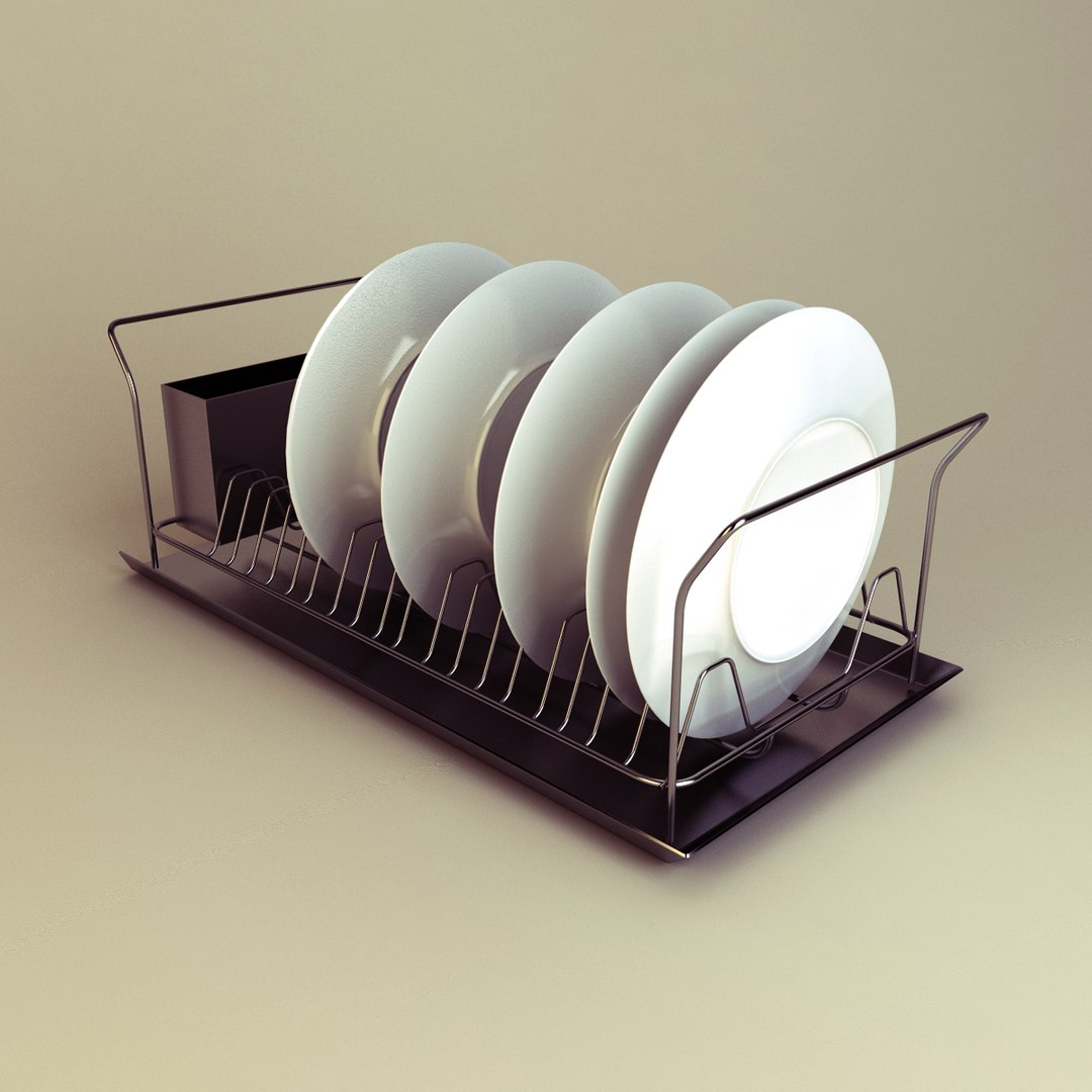 3d Model Dishes Rack