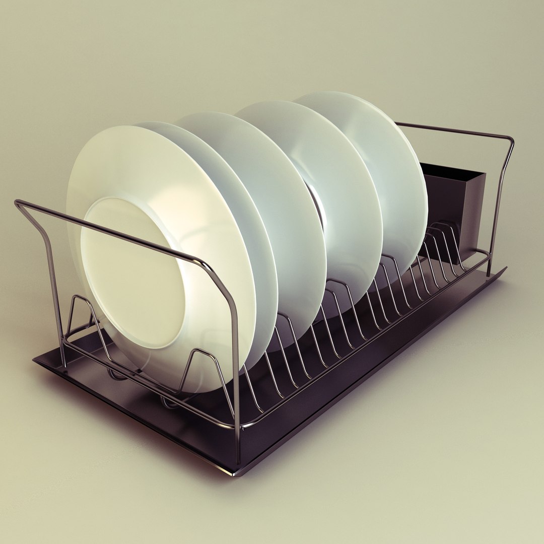 3d Model Dishes Rack