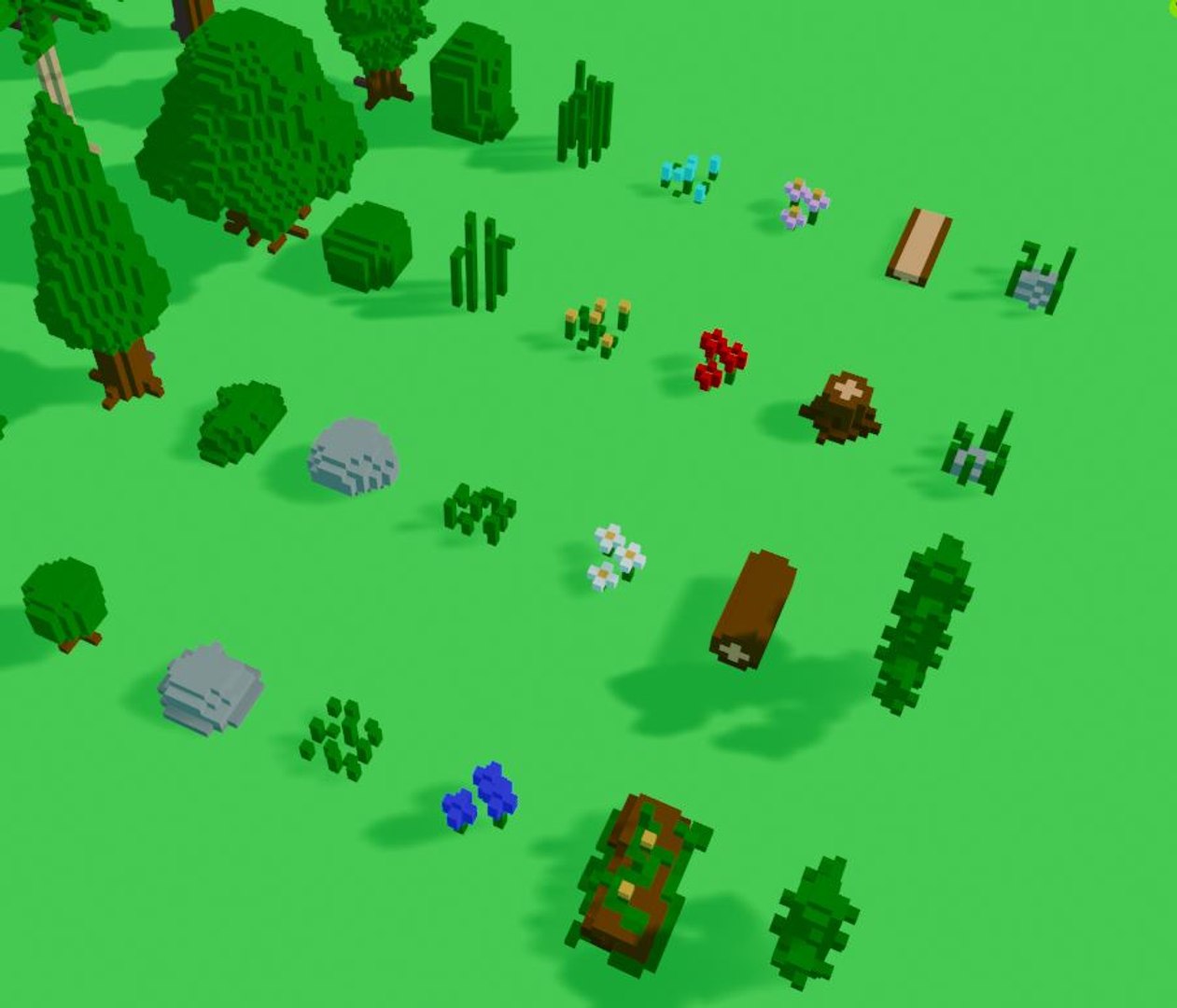 3D Model Voxel Nature Tree Plants - TurboSquid 1643088