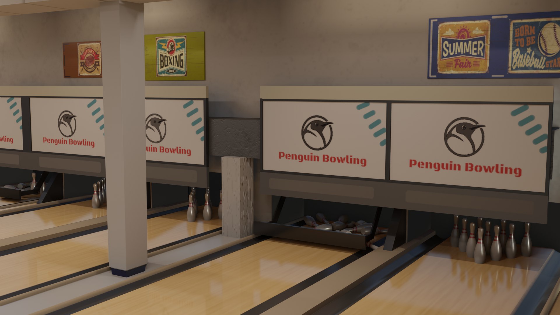 Bowling 3D Model - TurboSquid 1988396
