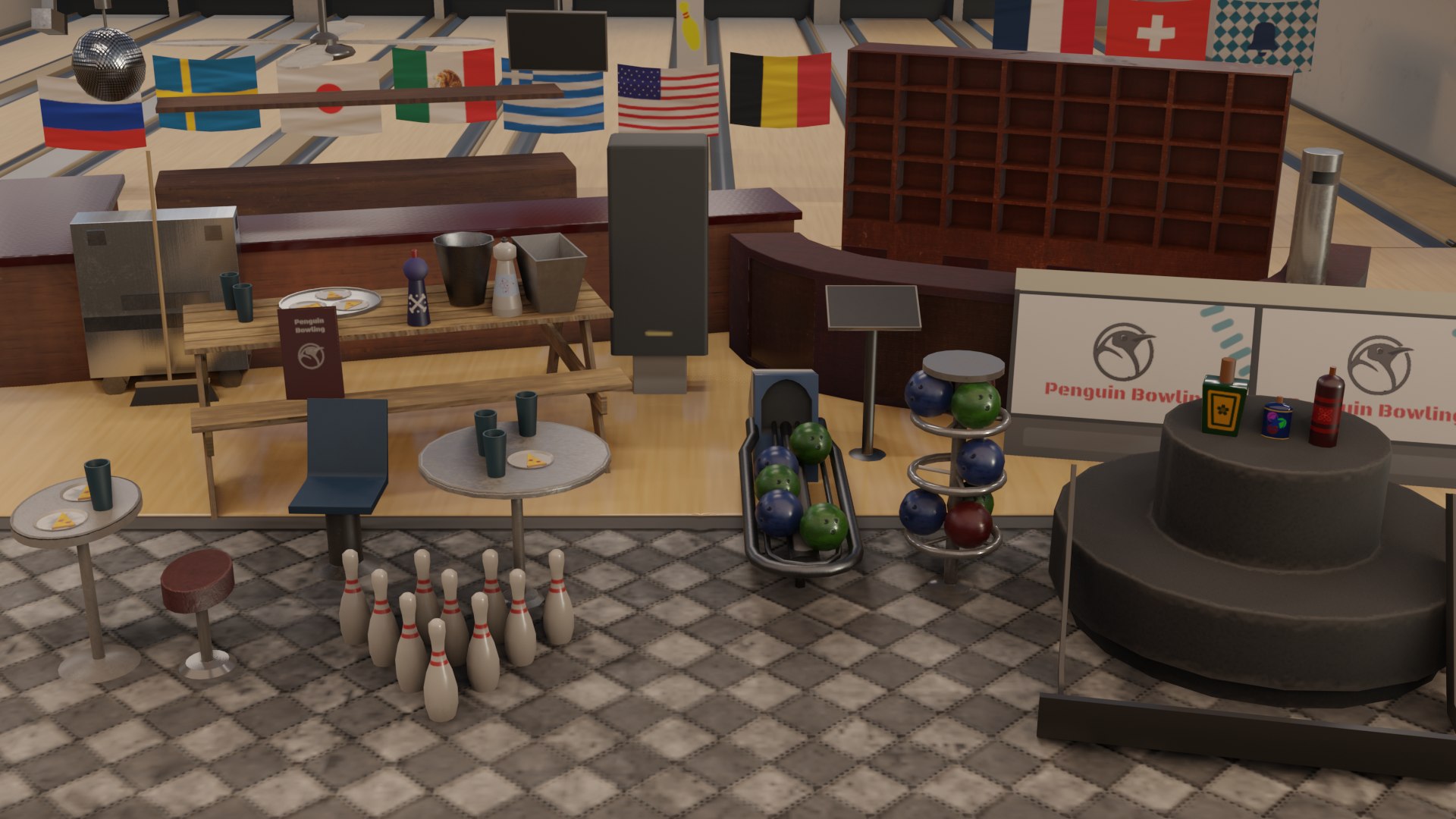 Bowling 3D Model - TurboSquid 1988396