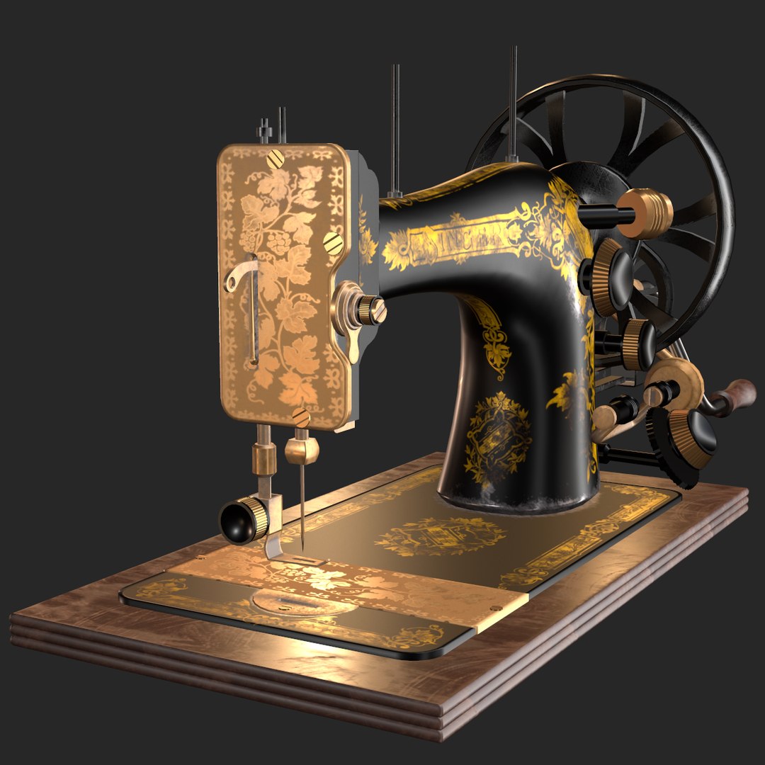 Old antique sewing machine model - TurboSquid 1417236