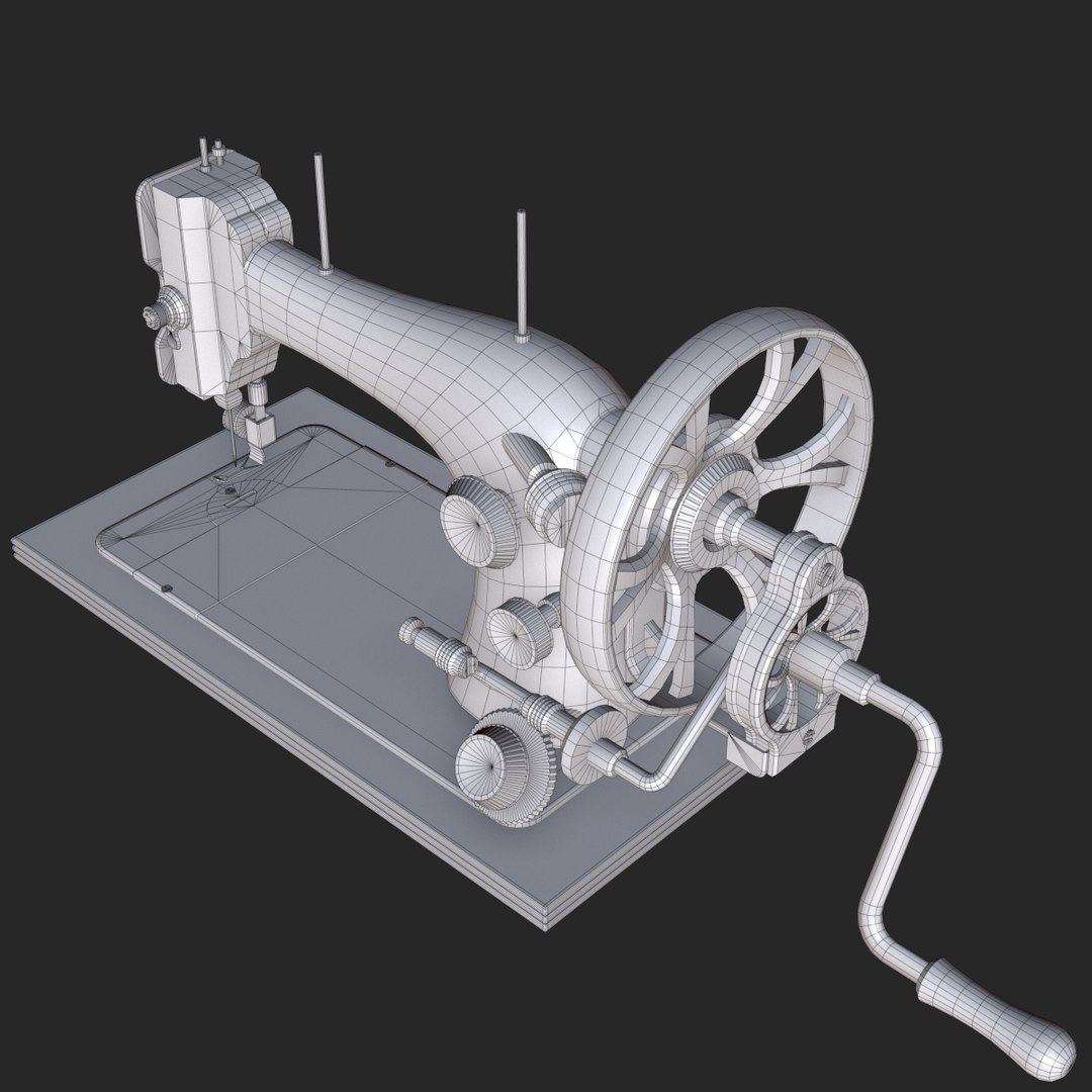 Old antique sewing machine model - TurboSquid 1417236