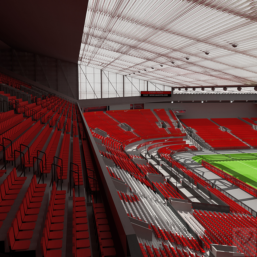 old trafford stadium 3d model