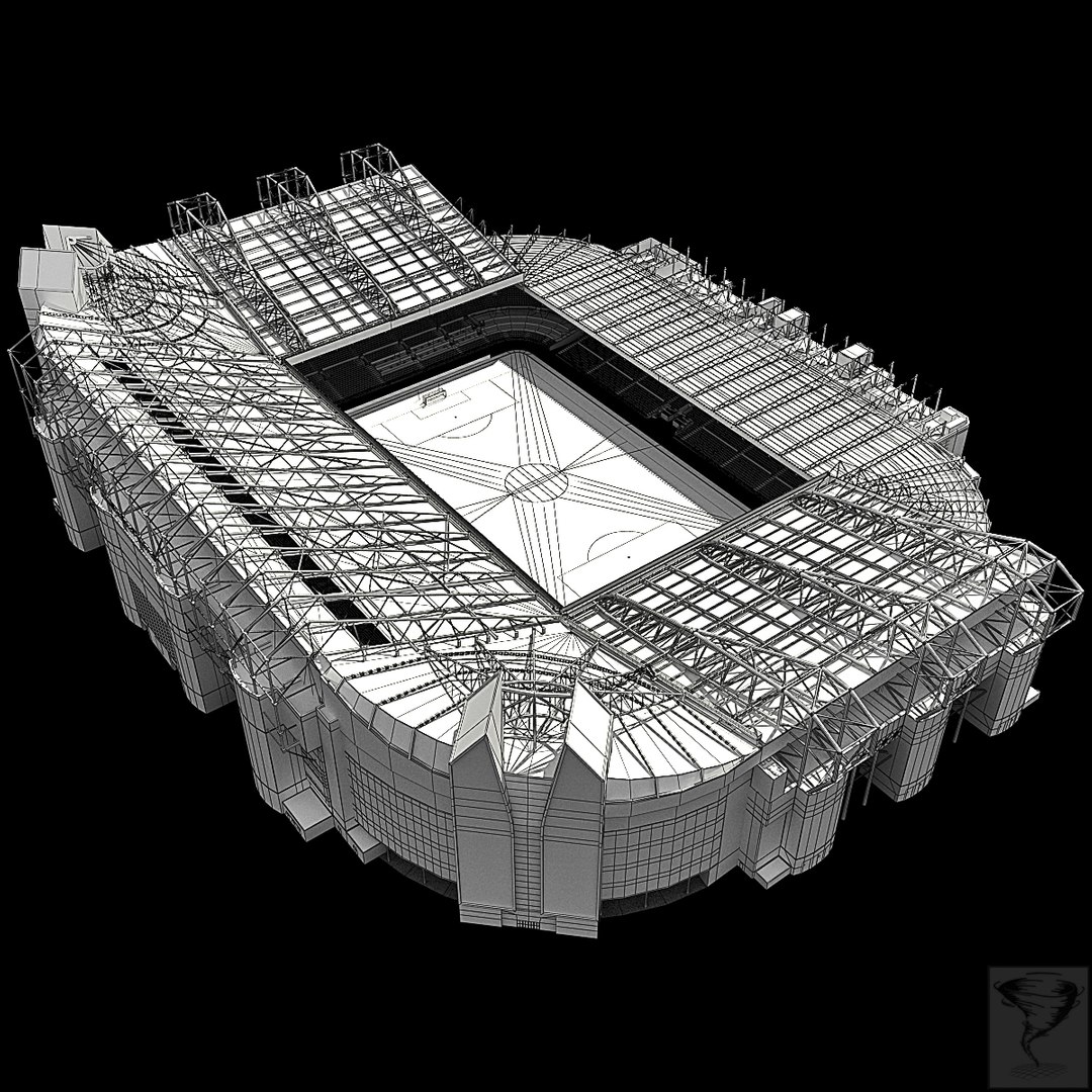 old trafford stadium 3d model