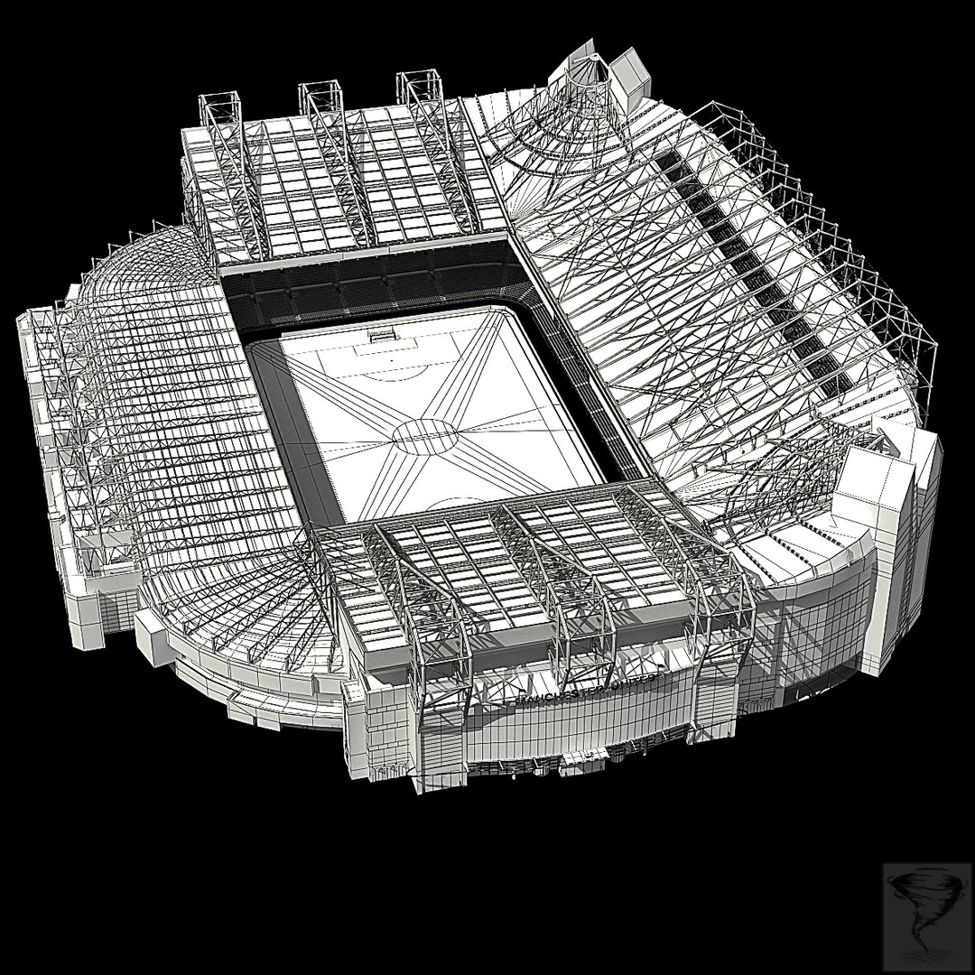 old trafford stadium 3d model