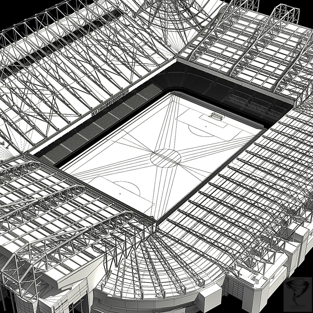 old trafford stadium 3d model