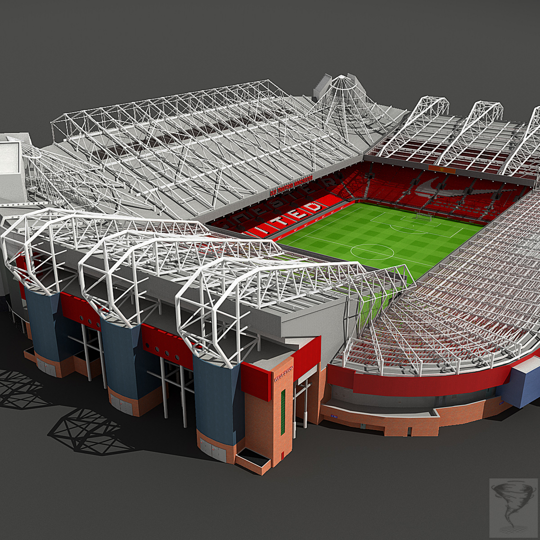 old trafford stadium 3d model