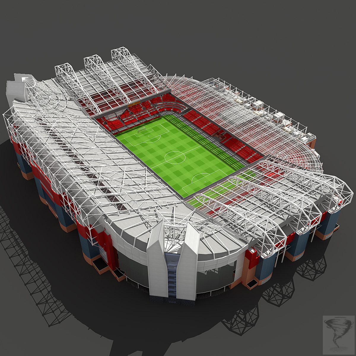old trafford stadium 3d model