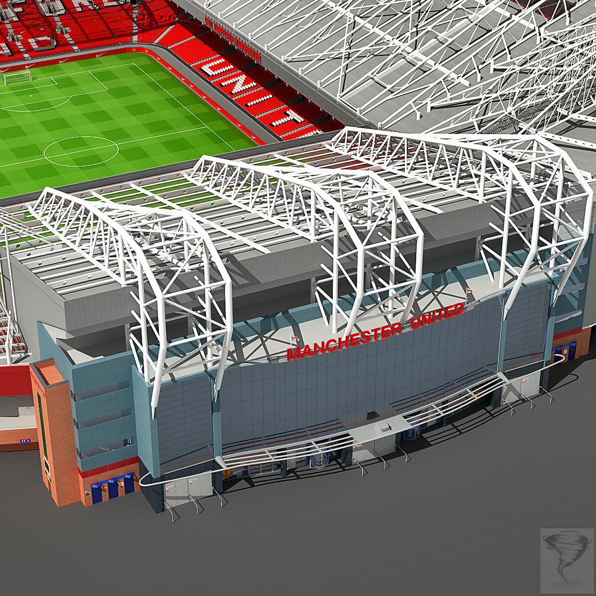 old trafford stadium 3d model