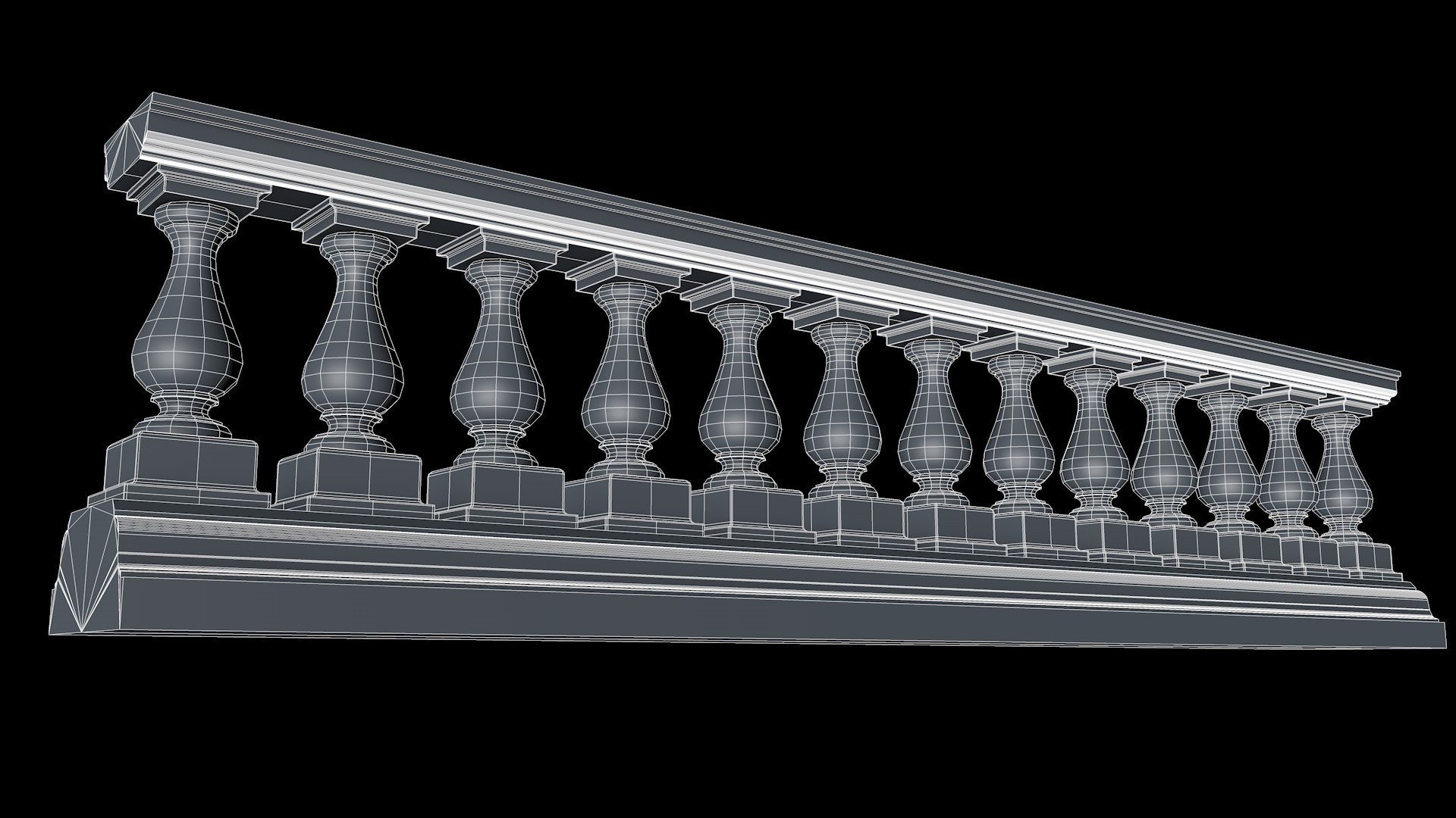 3d Balustrade Model