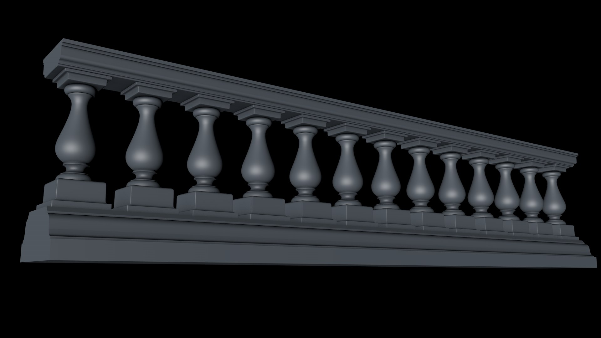 3d Balustrade Model