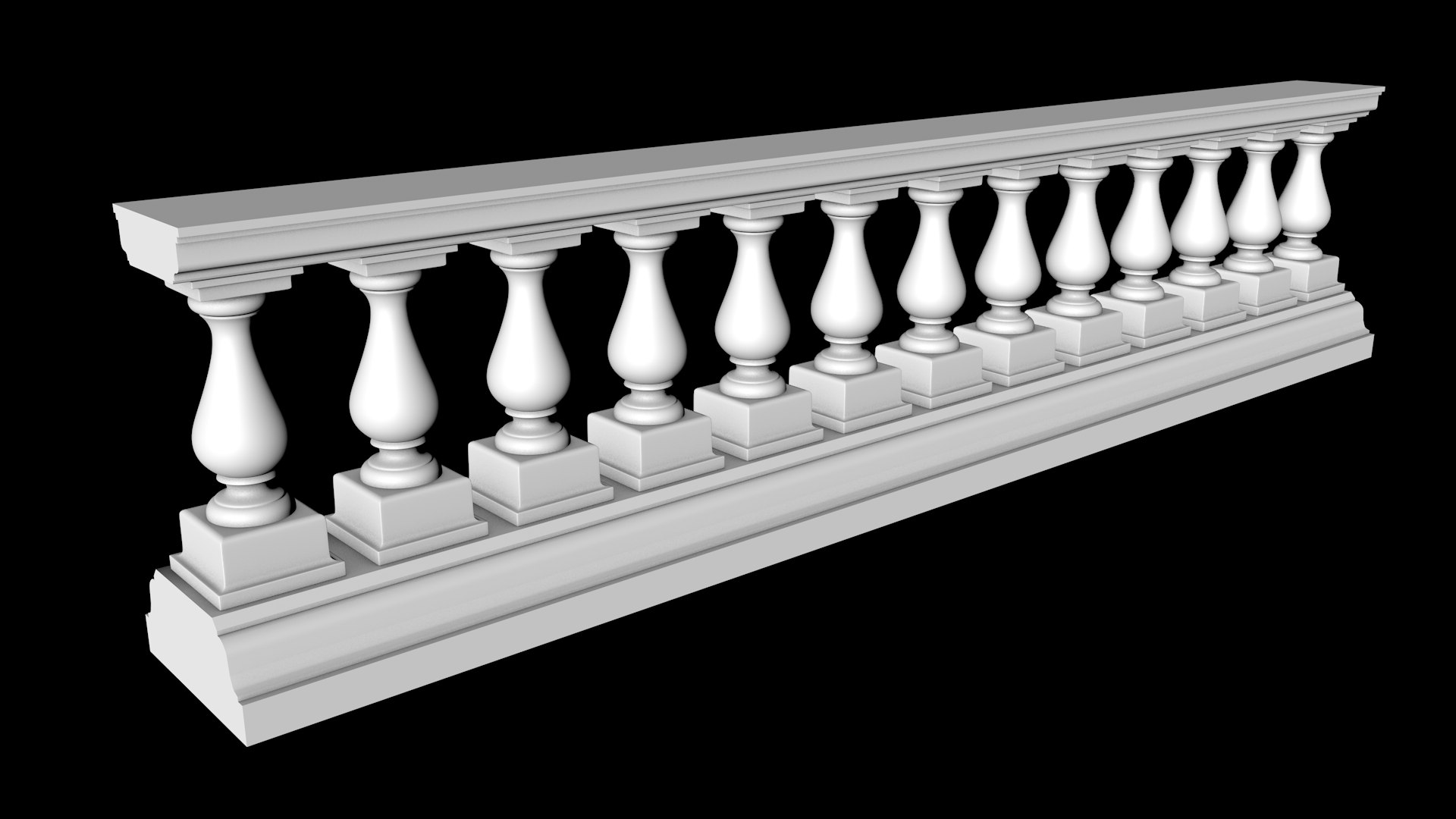 3d Balustrade Model