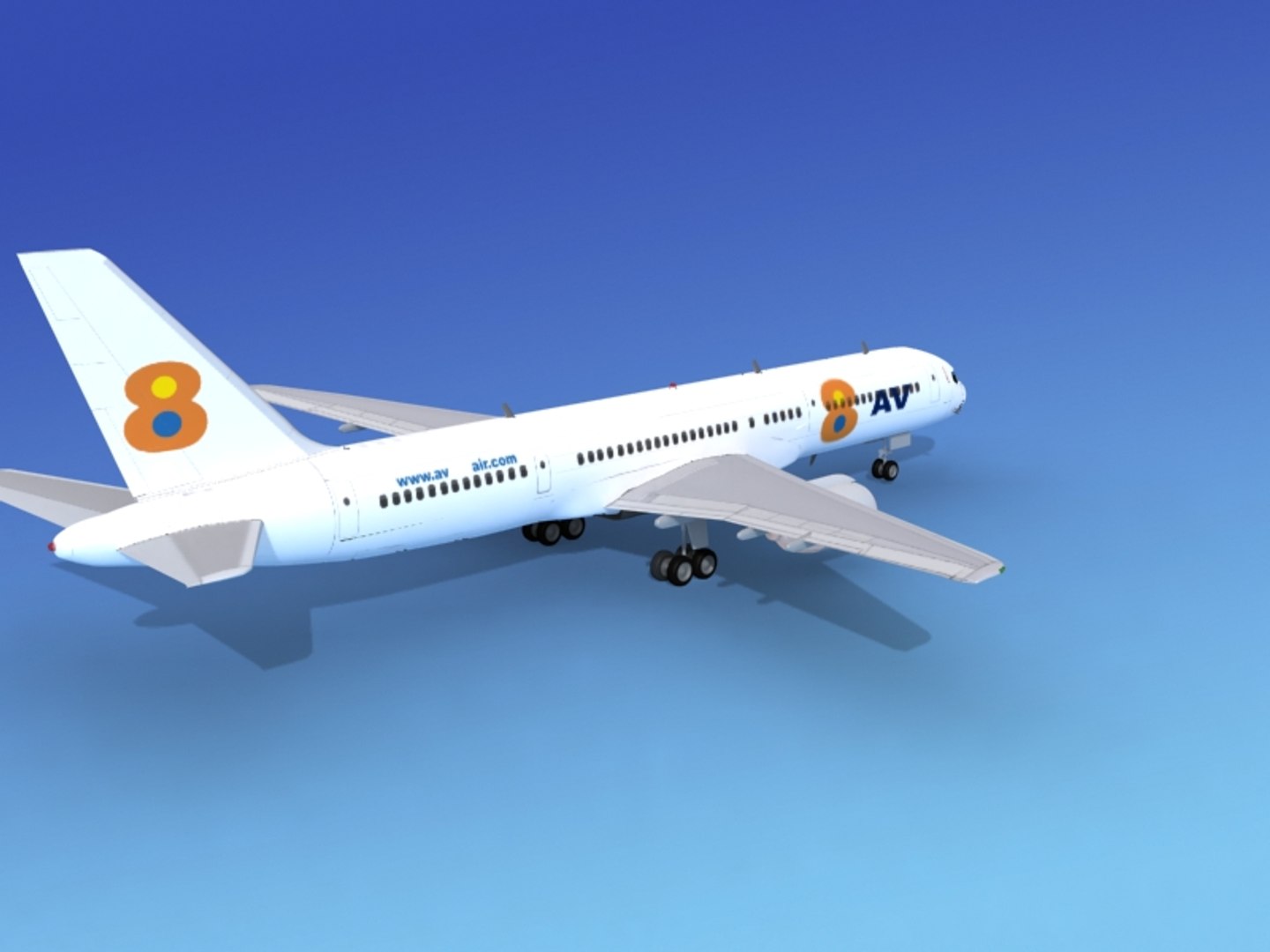 3d airline boeing 757 757-200 model