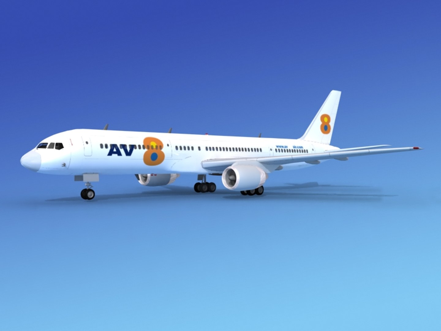 3d airline boeing 757 757-200 model