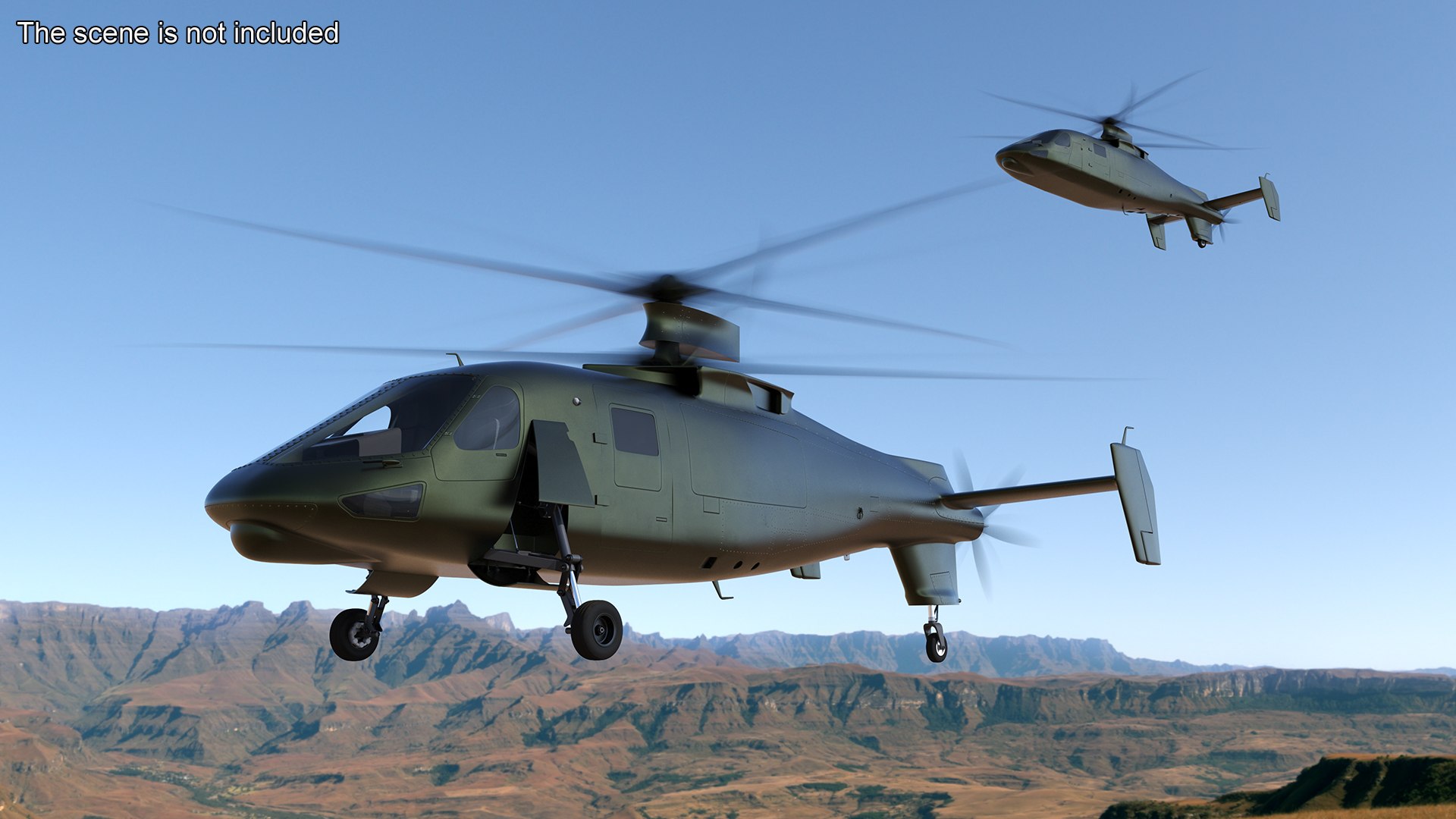 Futuristic Military Helicopter Model - TurboSquid 2416890