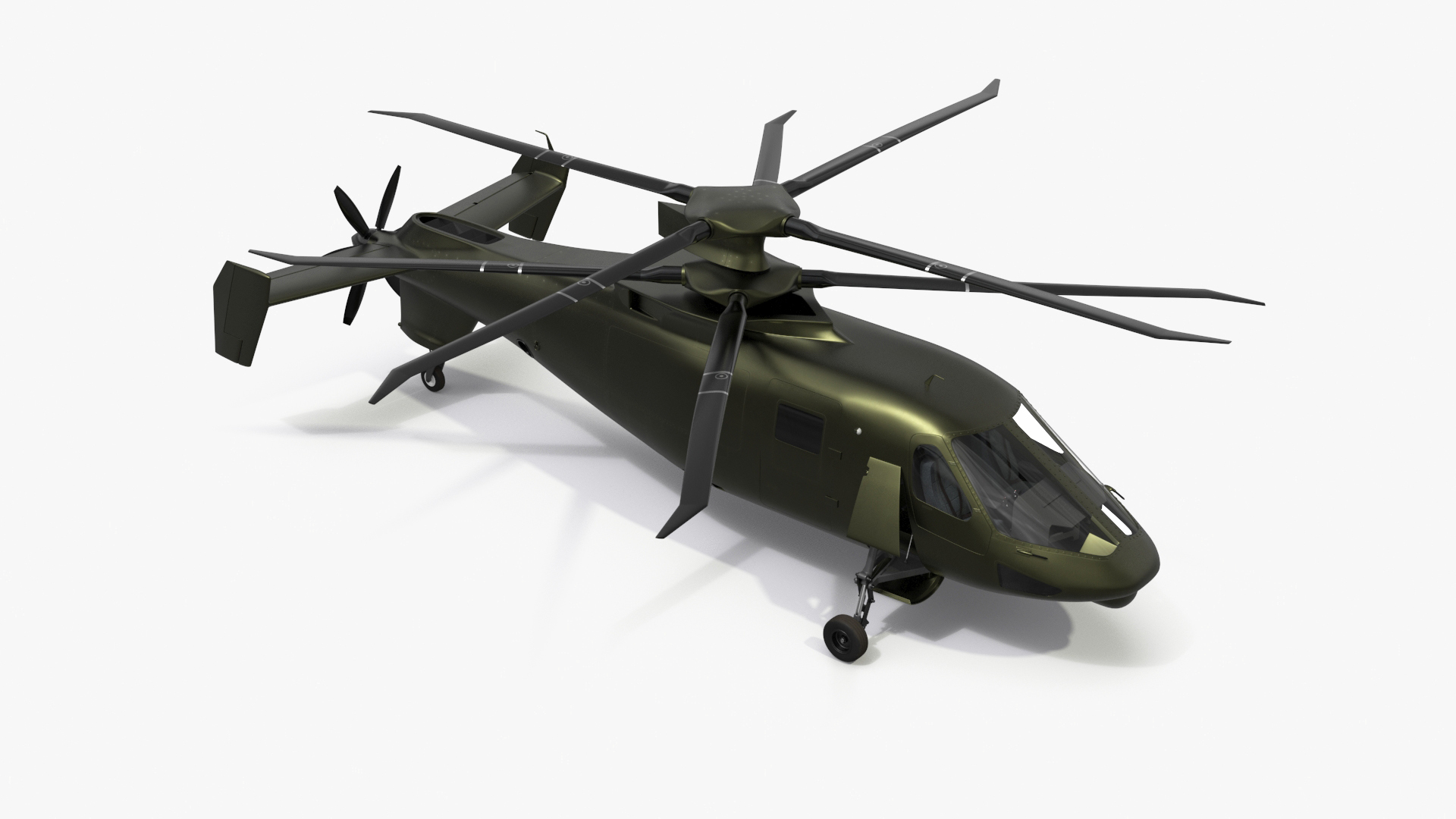 Futuristic Military Helicopter Model - TurboSquid 2416890