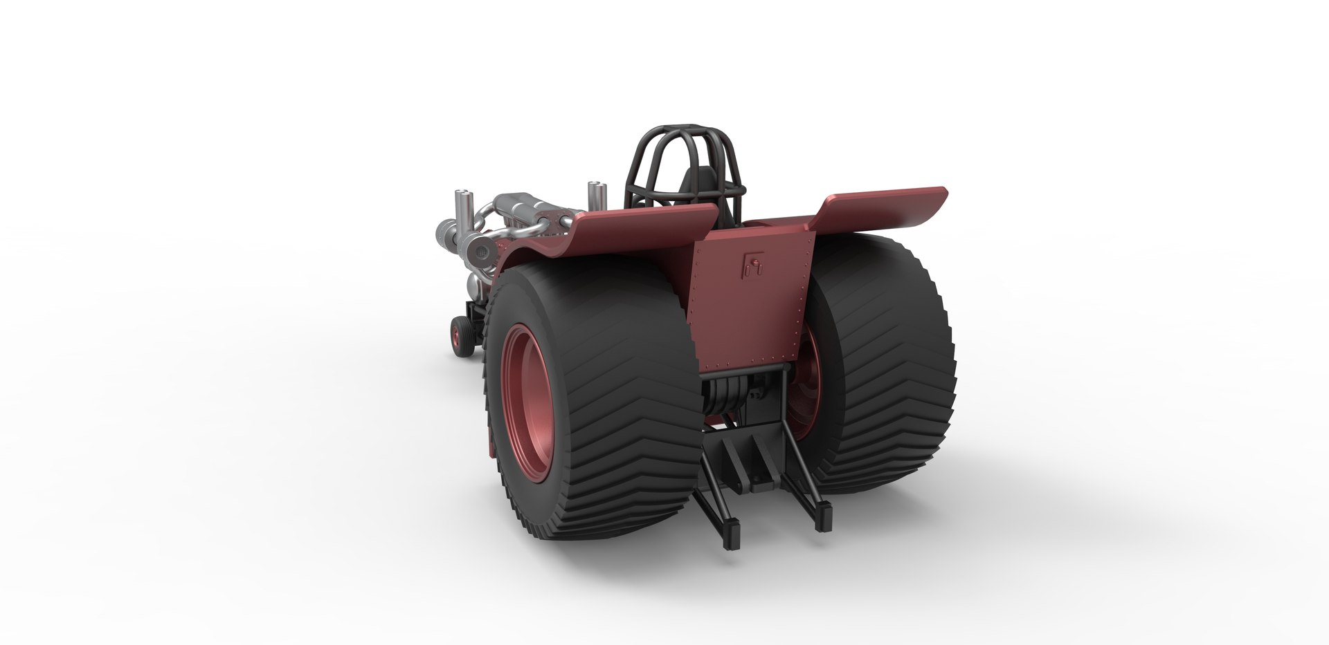 Diecast Pulling Tractor With Single Turbo Engine V12 Version 2 Scale 1 ...