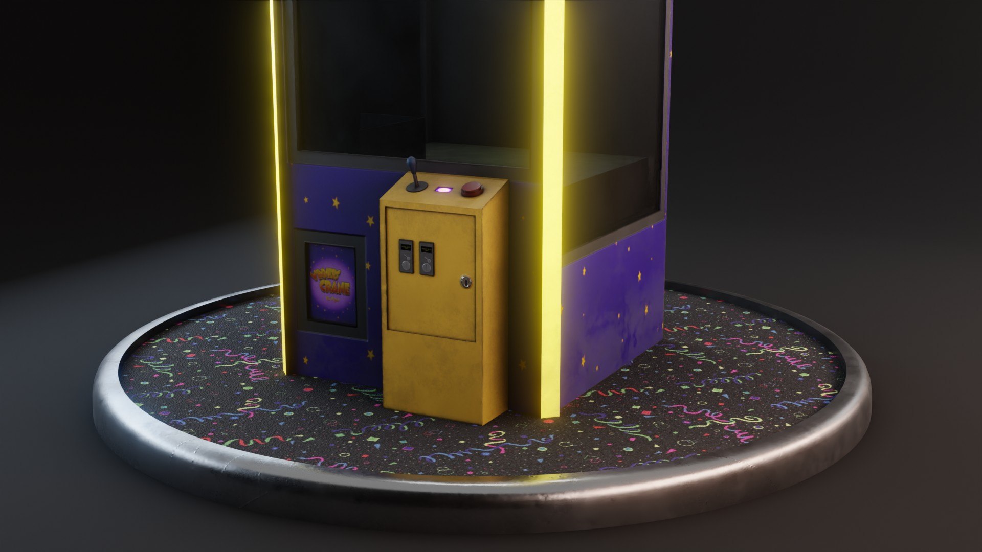 3D Realistic Claw Crane Machine - TurboSquid 1624326