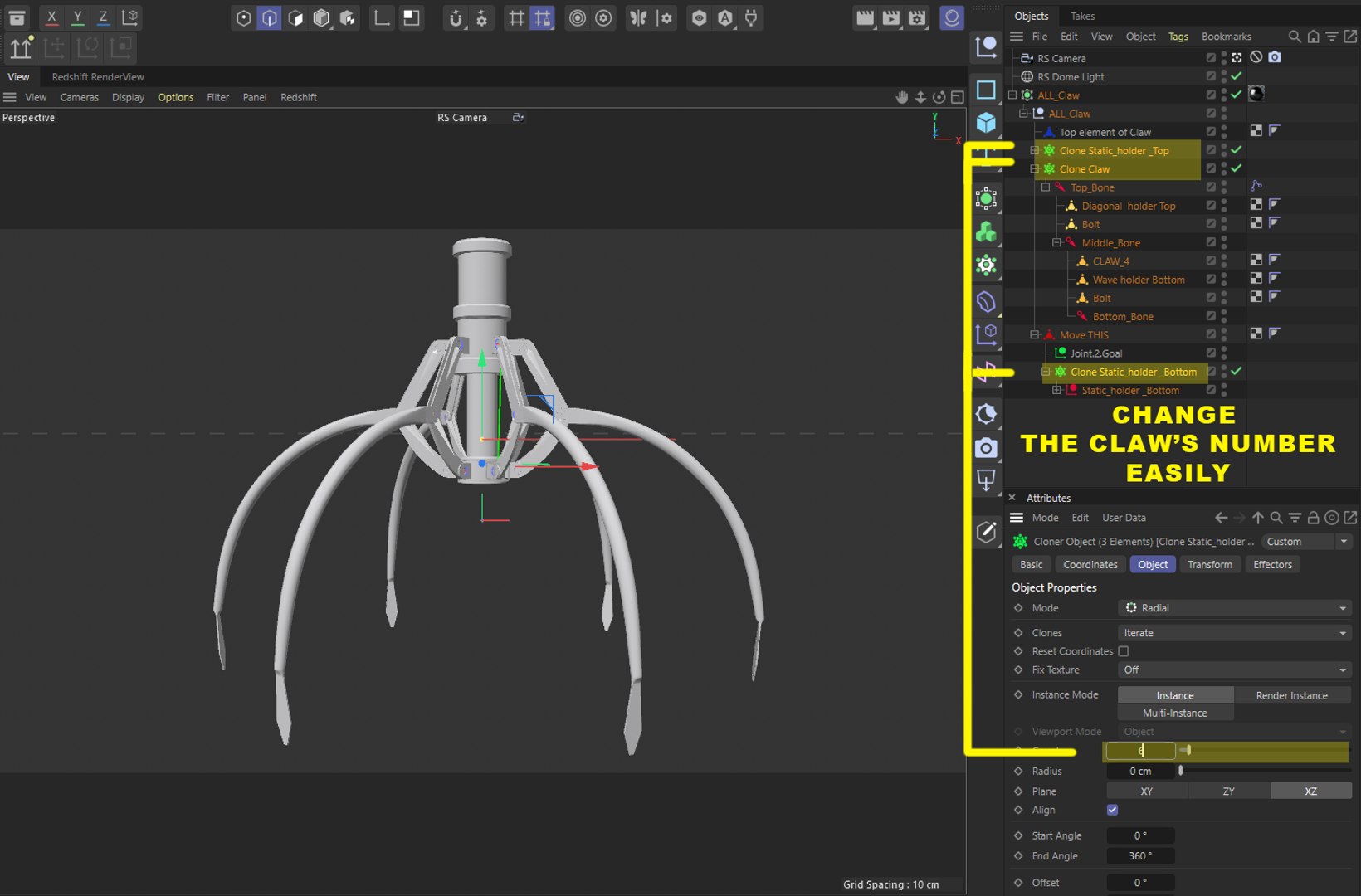 Metal Claw 11 With RIG Model - TurboSquid 2348177