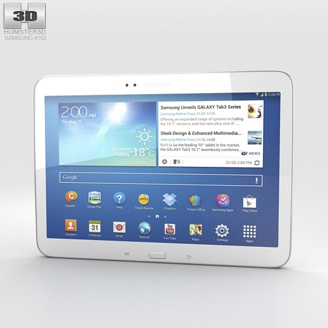 samsung galaxy tab 3d model