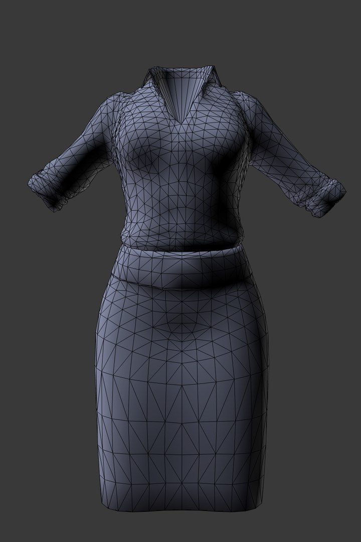 Female Outfit Model - TurboSquid 1235039