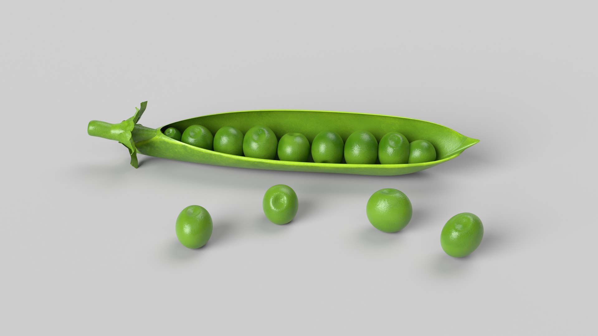 Pea Pod Model - TurboSquid 1578499