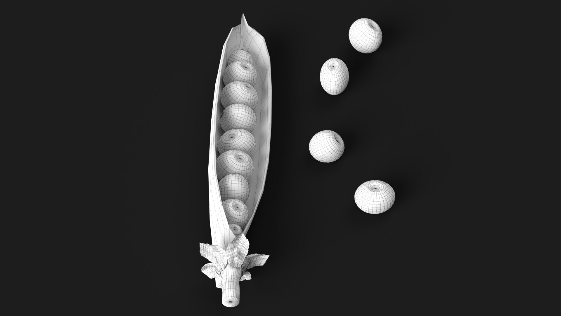 Pea Pod Model - TurboSquid 1578499