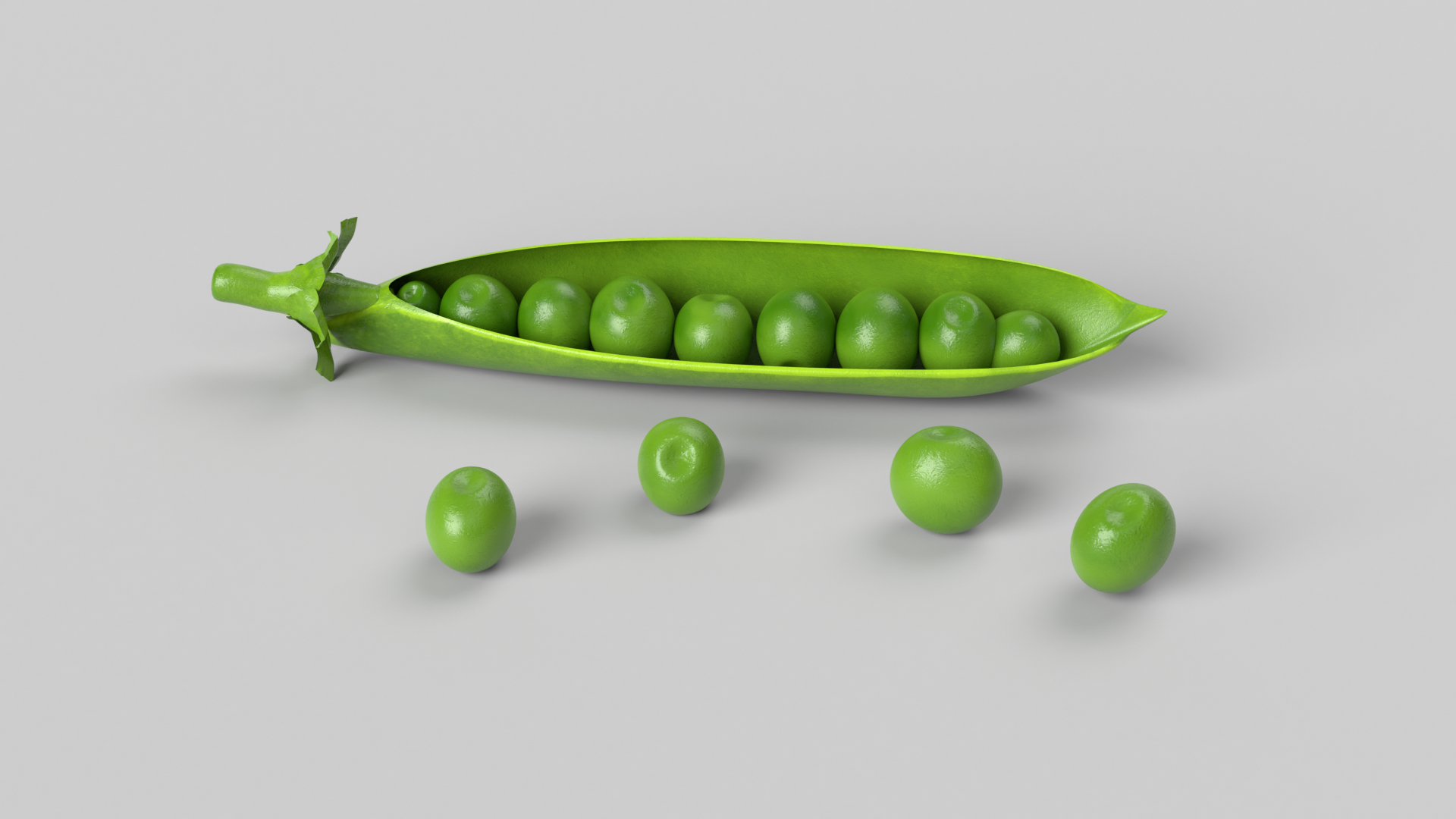 Pea Pod Model - TurboSquid 1578499