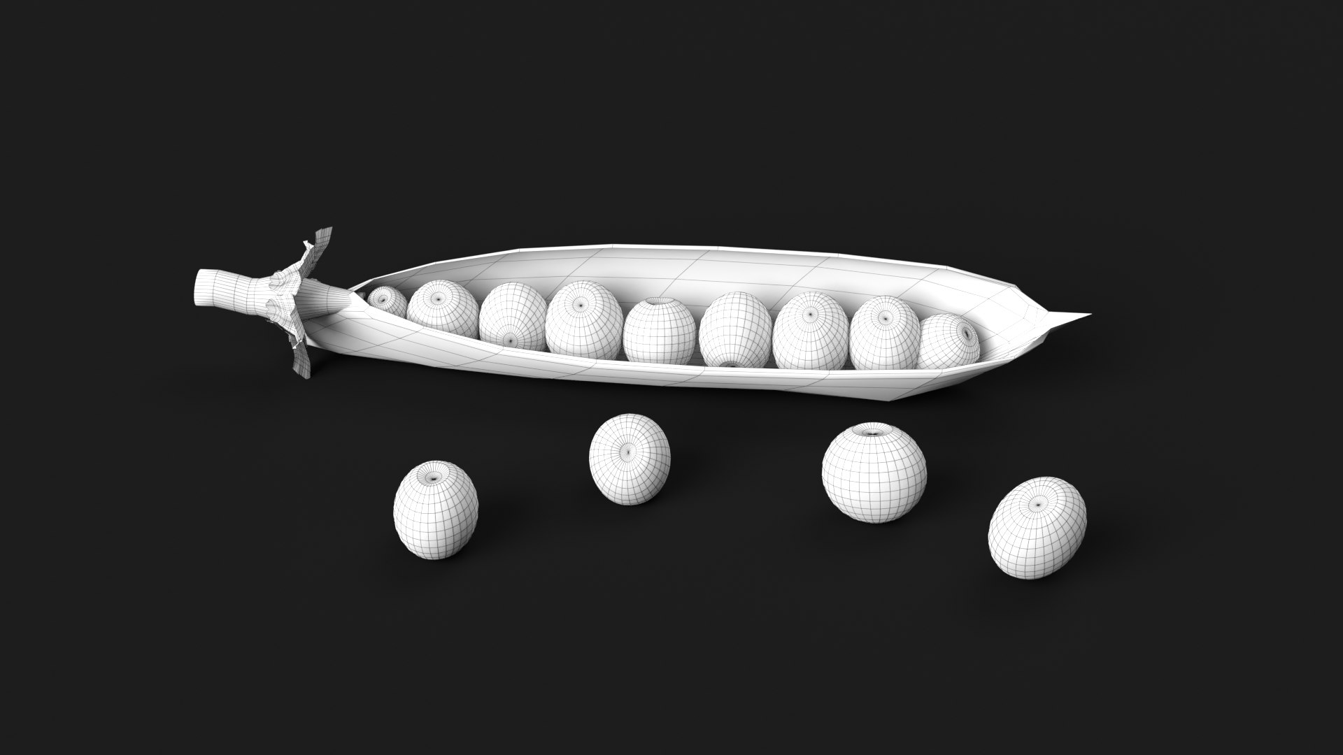 Pea Pod Model - TurboSquid 1578499