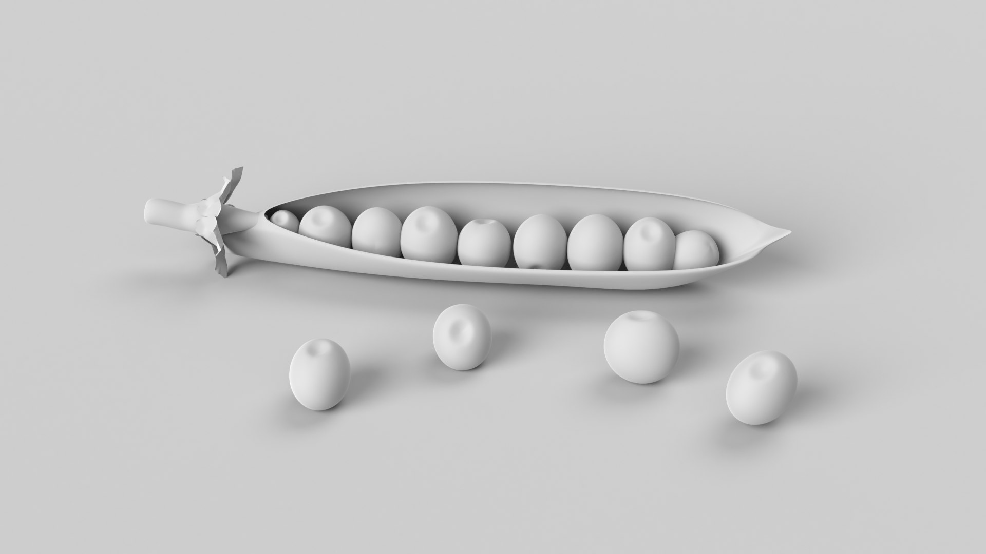 Pea Pod Model - TurboSquid 1578499