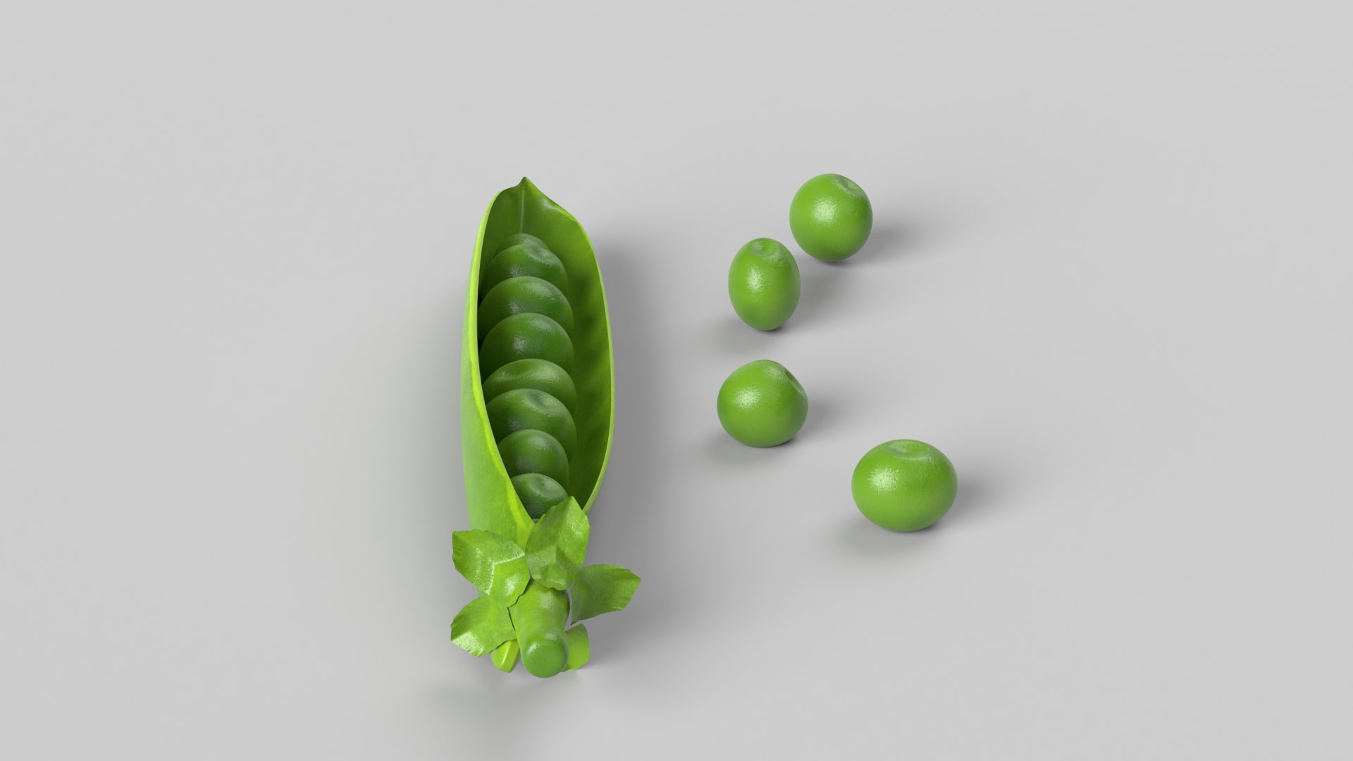 Pea Pod Model - TurboSquid 1578499