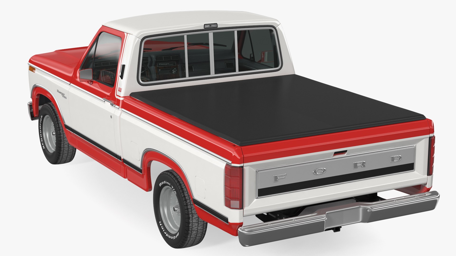 3D model Ford F Series Ranger 1980 Pickup Truck Red - TurboSquid 1853408